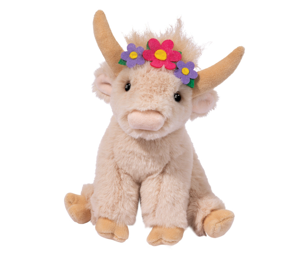Laddie Flower Highland Cow Mini – Tomfoolery Toys and Books